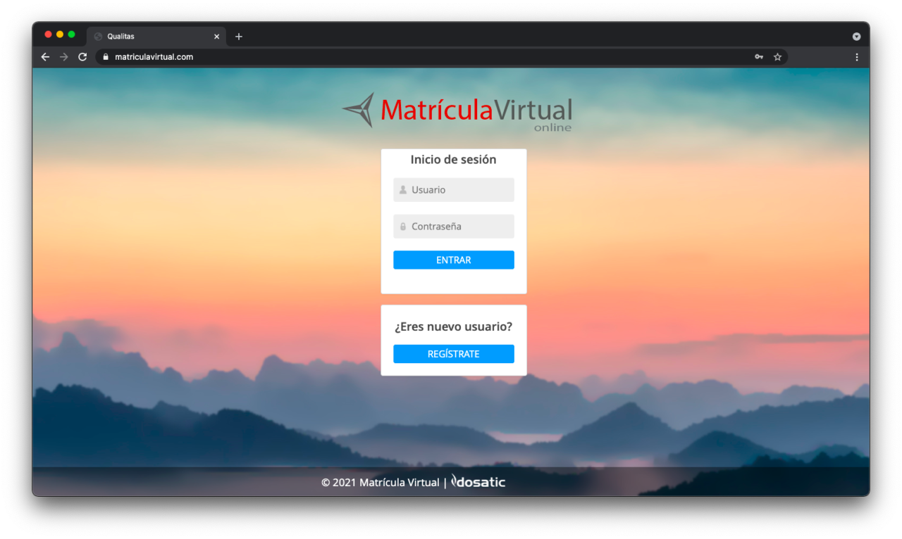 Matrícula Virtual - Colegio